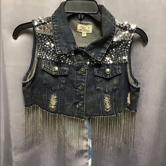 Jackets & Coats | Denim Metal Sequin Jean Jacket | Poshmark